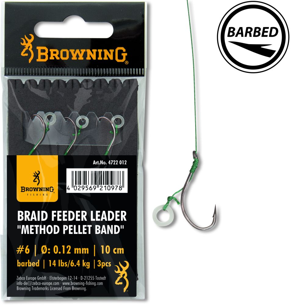 Browning Braid Feeder Leaders "Method Pellet Band" *Barbed – Irish Bait ...